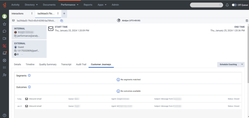 Visualiser le parcours client d'une interaction - Genesys Cloud ...